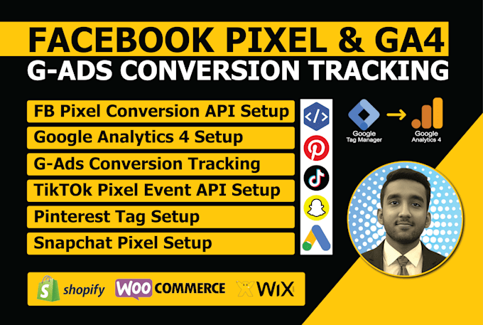 Do facebook pixel ga4 google ads conversion tracking tiktok snapchat pinterest by Nifat_niloy ...