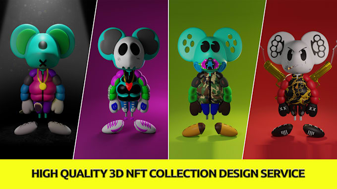 Design custom 3d nft character collection by Trionnndesign | Fiverr