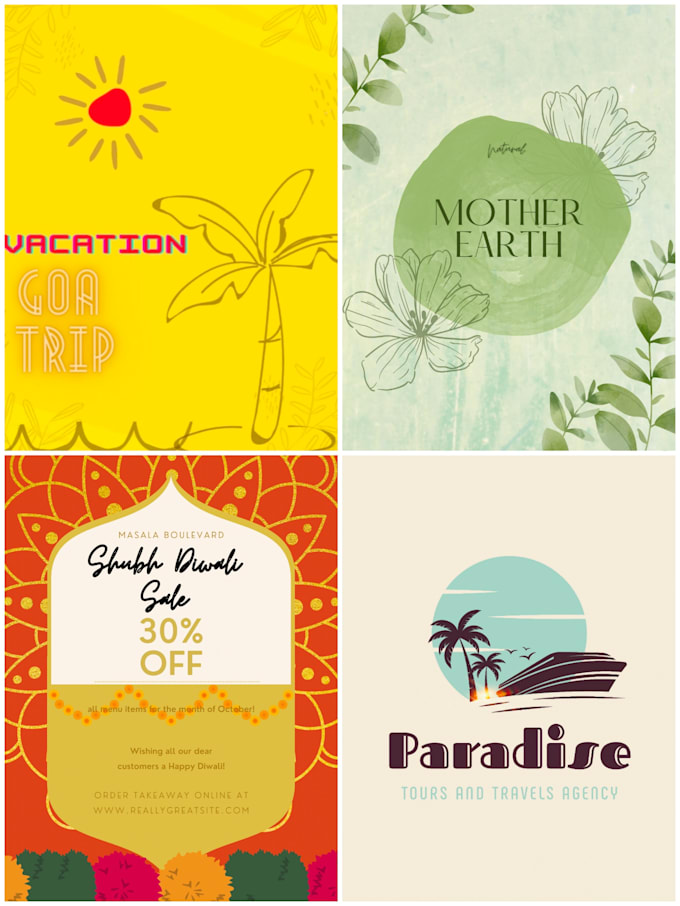 Design modern minimalist poster logo flyer by Kaushikteji280 | Fiverr