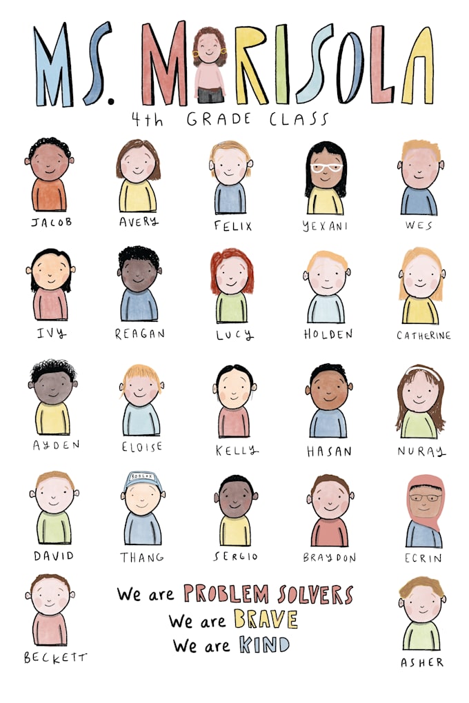 Make a custom poster for your classroom by Williamsse6 | Fiverr