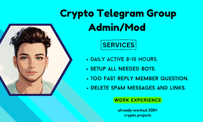 Be your telegram group admin or moderator in your any crypto project by ...