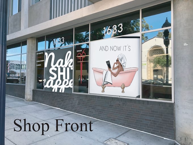 Do amazing shop front, store front window graphics,signage,vinyl ...