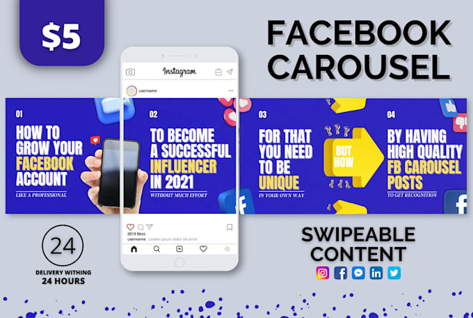 Design attractive facebook carousel posts and ads by Xpredatordesign ...