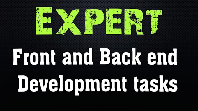 Do front and back end development in html5, css, javascript by ...