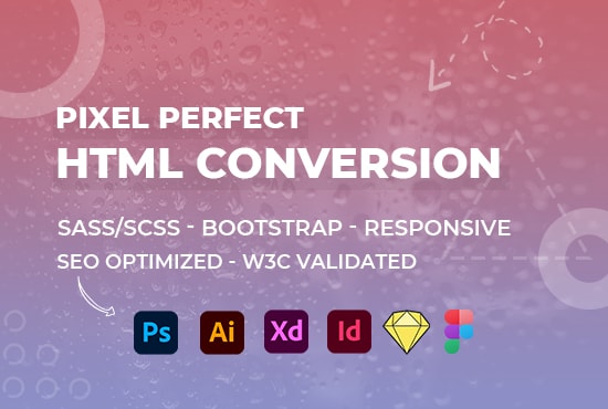 Convert psd design to html template by Nadim1012 | Fiverr