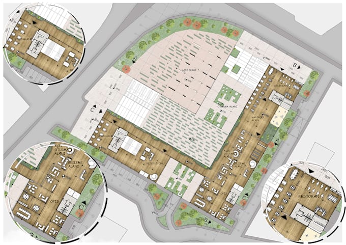 Design and color architectural floor plans by Arch_fatih | Fiverr