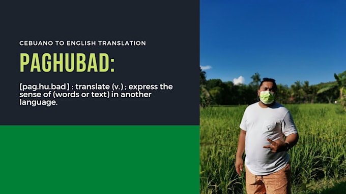 Translate english to waray, tagalog, cebuano by Juicebean | Fiverr