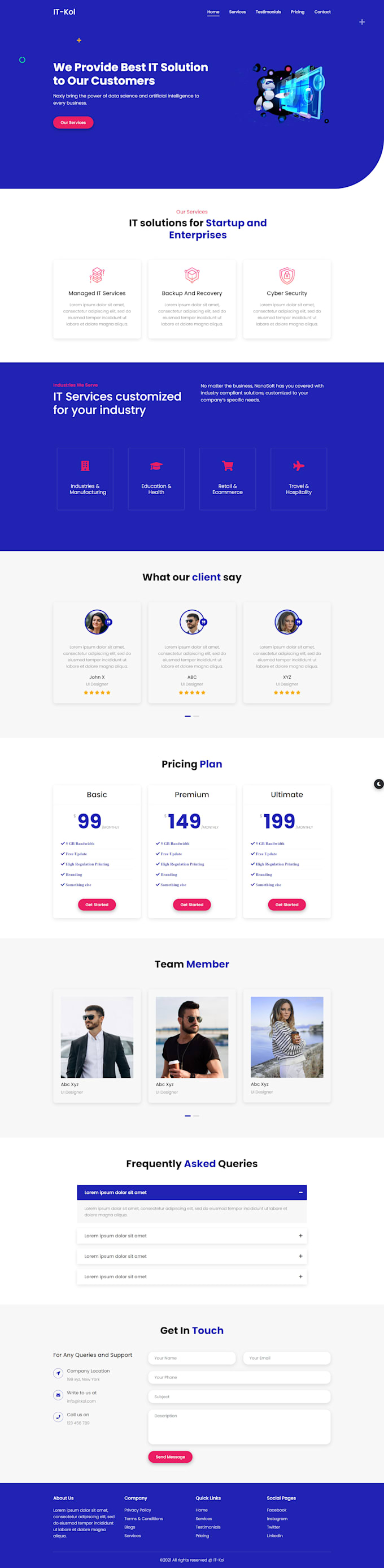 Create responsive landing page design by Ghazalabb | Fiverr