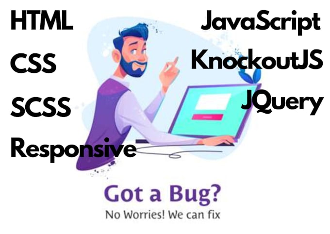 Fix bugs in js, html, css, jquery, knockoutjs code for websites by ...