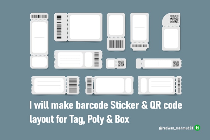 Make barcode label sticker layout, from data sheet by Redwan_mahmud23 ...