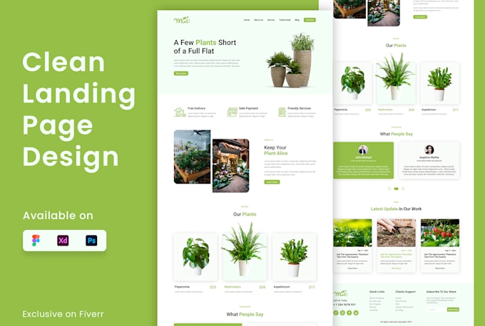 Do clean modern website landing page ui ux design by Mhc_rafe | Fiverr