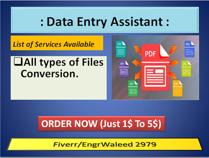 Do all type of file conversion by Engrwaleed2979 | Fiverr