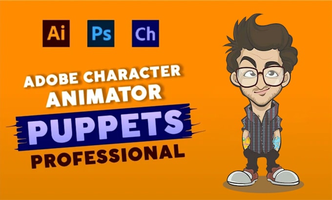 Design and rig adobe character animator puppet live stream twitch by ...