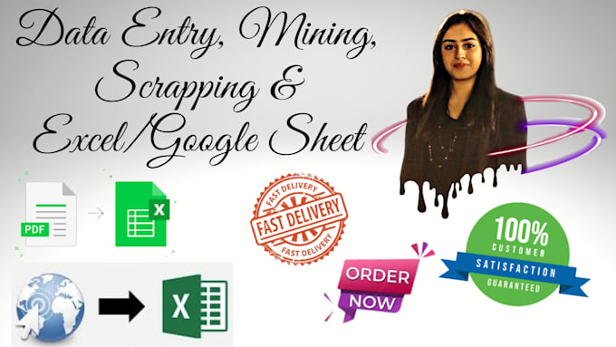 Do data entry data mining and web scrapping excel google sheets by ...