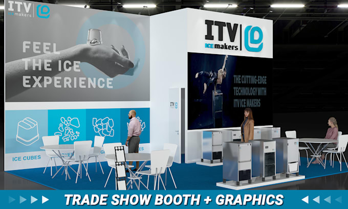 Design trade show booth with all graphics by Madihdesign | Fiverr