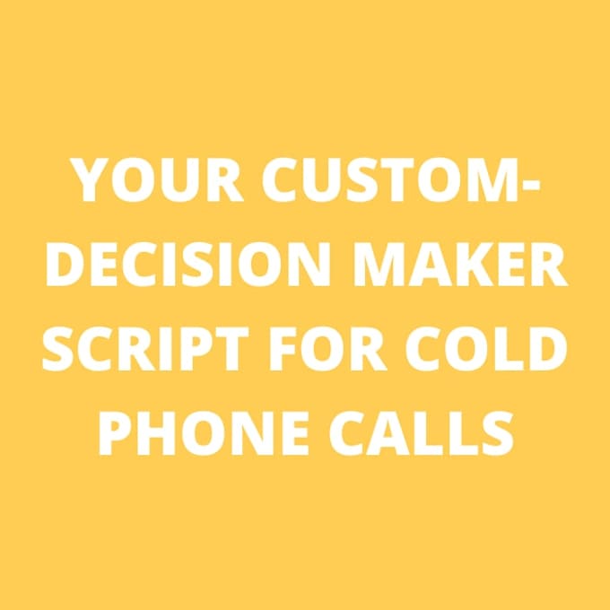 Create a custom phone sales script by Wpatrick12 | Fiverr