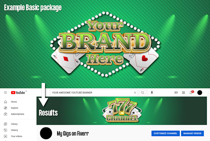 Create your name design or tagline for youtube banner by Soulgie | Fiverr