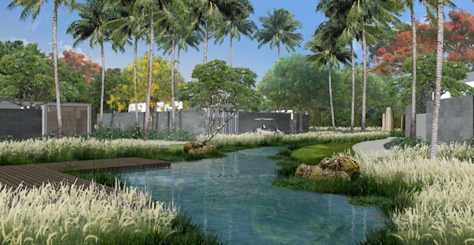 Render 3d architectural in collage style with photoshop by Pitumm | Fiverr