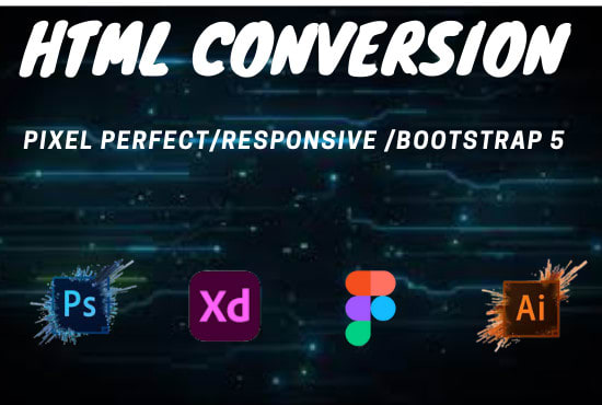 Convert psd, xd, and png to html fully responsive by Waqas_musthaq | Fiverr