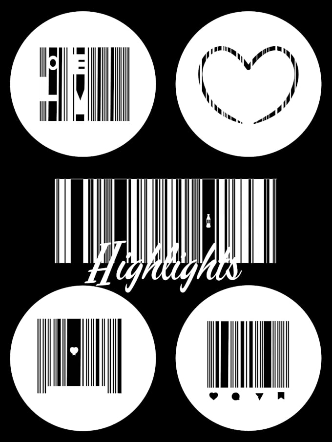 Make barcode instagram highlights covers by Mely245 | Fiverr