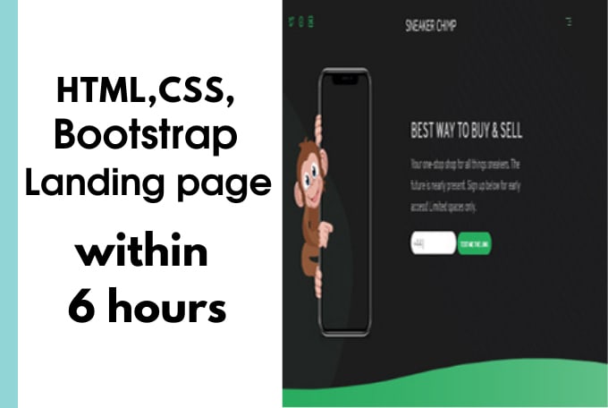 Design responsive html css landing page within 6 hours by Fuad_web | Fiverr