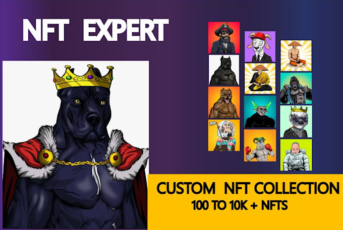 Create unique nft art and generate collection with metadata by Venesa_martin | Fiverr