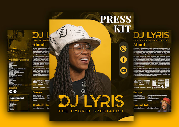 Design artist epk, media kit, press kit, speaker kit by Elitetechspace | Fiverr