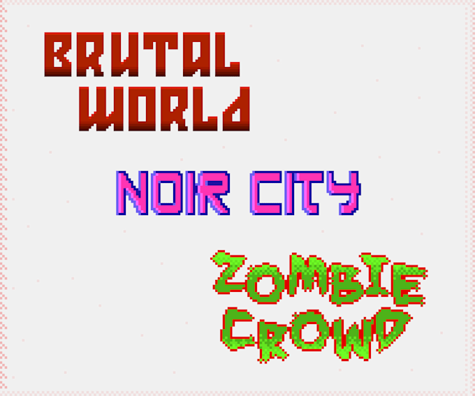 Design a good looking pixel art font title or text of any kind by ...