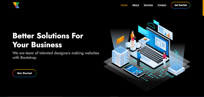 Develop responsive front end website html css bootstrap by Uzairzahid07 ...