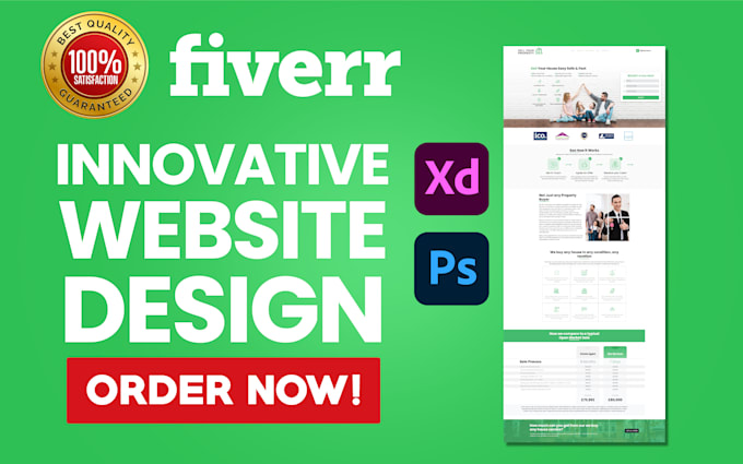Design web ui ux, and website template in adobe xd, adobe ps by ...