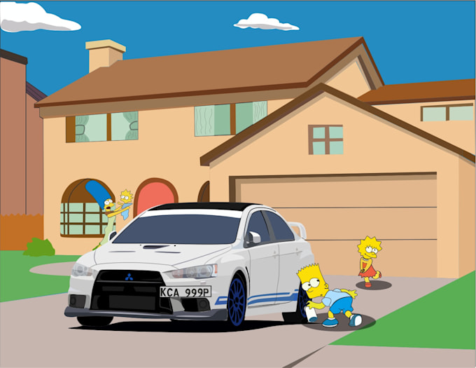 Immortalize your ride by turning it into illustrations by Walid26art ...