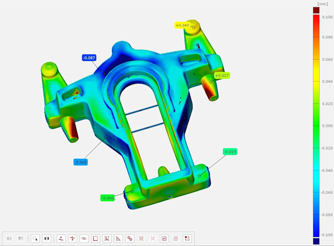 Do 3d scan dimension inspection, surface comparaison and reporting by ...