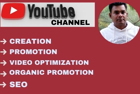 Do youtube channel creation and organic promotion by Malek_000 | Fiverr
