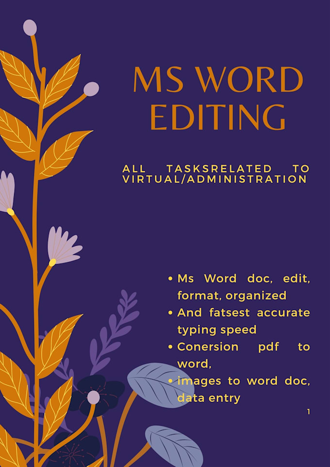 Create, edit, organize, format, design, ms word documents by ...