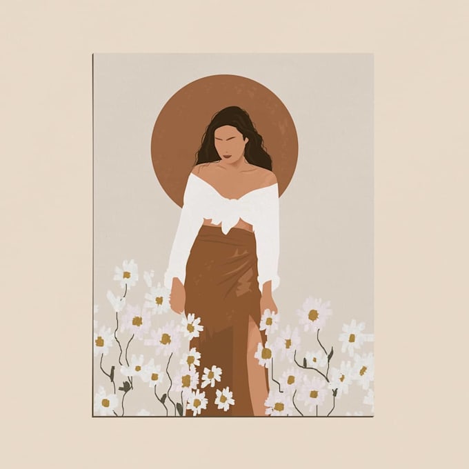 Draw neutral minimalist vector portrait by Heavenlystudio | Fiverr