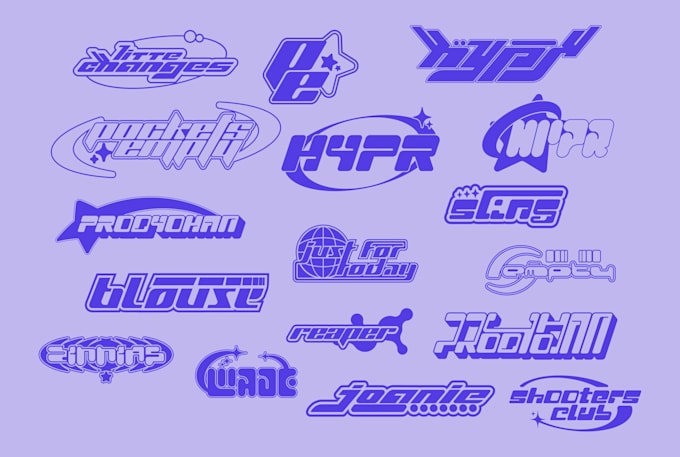 Design a unique y2k logo for you by Pocketsempty | Fiverr