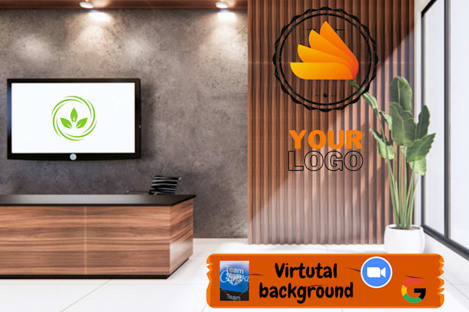 Design virtual background with your logo