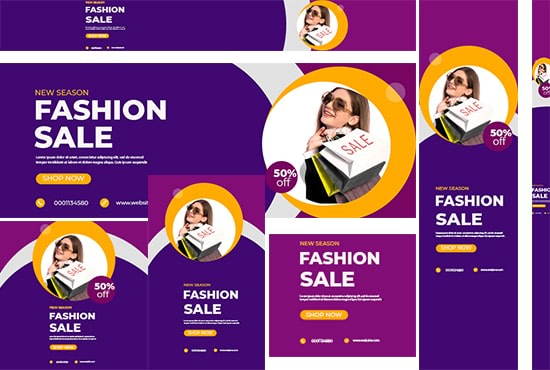 Design professional web banners, and banner ads in 12 hours by ...