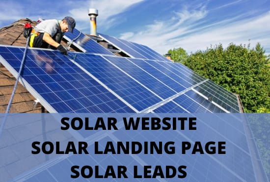 Build solar website solar landing page solar leads by Collinssmart | Fiverr