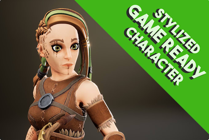 Model and texture a complete stylized game ready character by ...