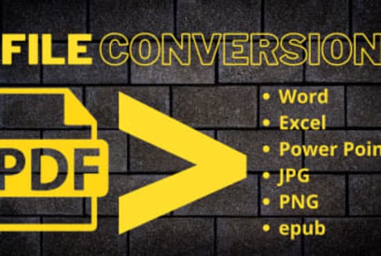Convert pdf, word, excel, ppt, csv files by Hammad_virk | Fiverr
