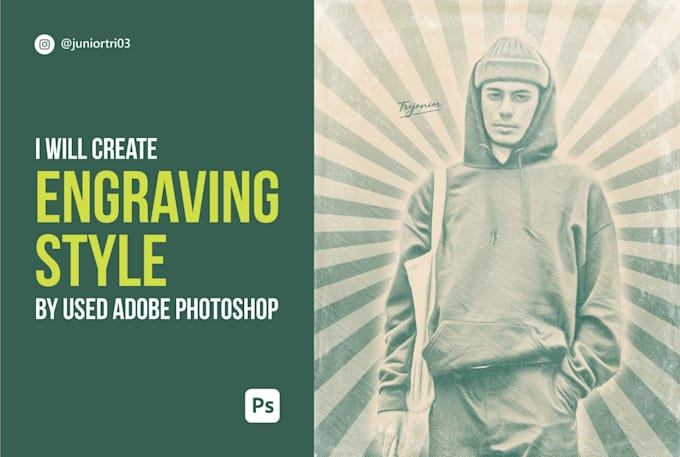 Create your photo into engraving style by used adobe photoshop by ...
