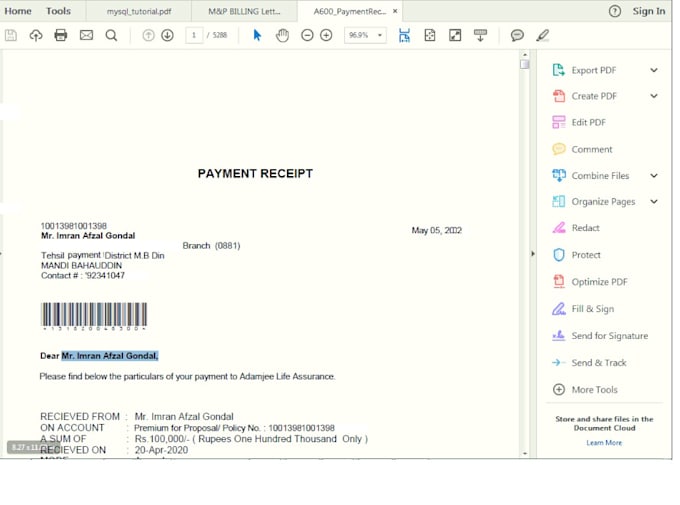 Fetch pdf data from pdf searchable file convert to excel by Shahzaibsim ...