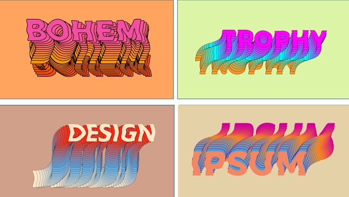 Design high quality trippy text logo for your brand by Stripedesign10 ...
