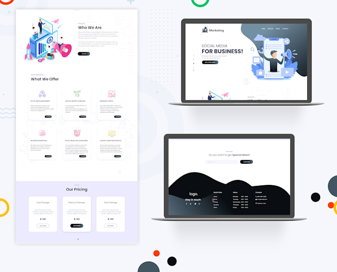 Design modern web ui ux landing page design by Sproutingwings | Fiverr