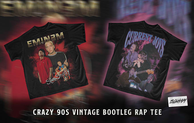 Design a crazy 90s vintage bootleg rap tee shirt old school by Blkham ...