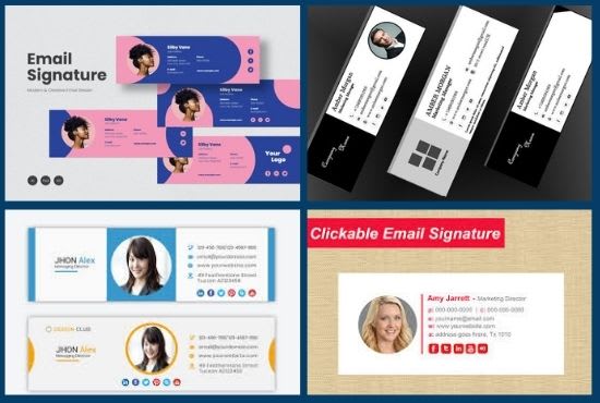 Design professional html signature, clickable email signature by ...
