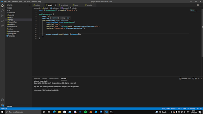 Code a discord bot with 4 basic commands for your server by Pulseforrai ...