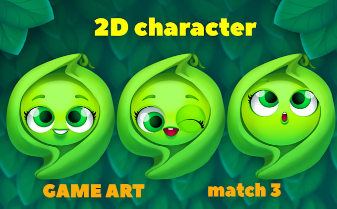 Draw 2d cartoon characters, game art by Juliyanabokova | Fiverr