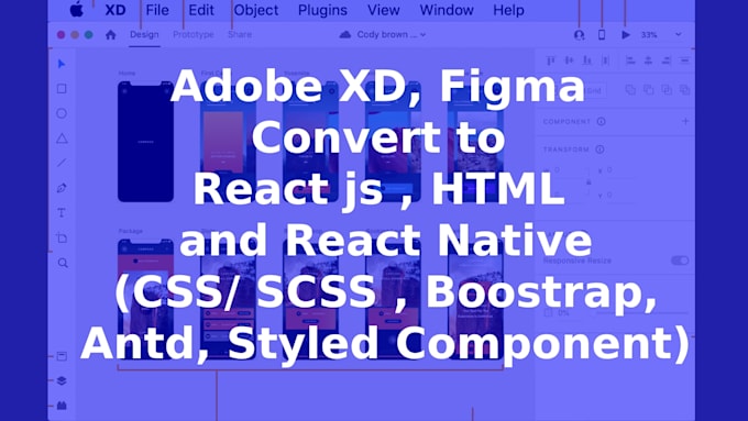 Convert figma, psd , adobe xd to react js or react native by Tishanml | Fiverr